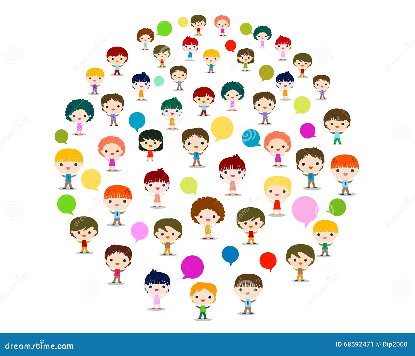 Kids talking stock vector. Illustration of design, creativity - 68592471