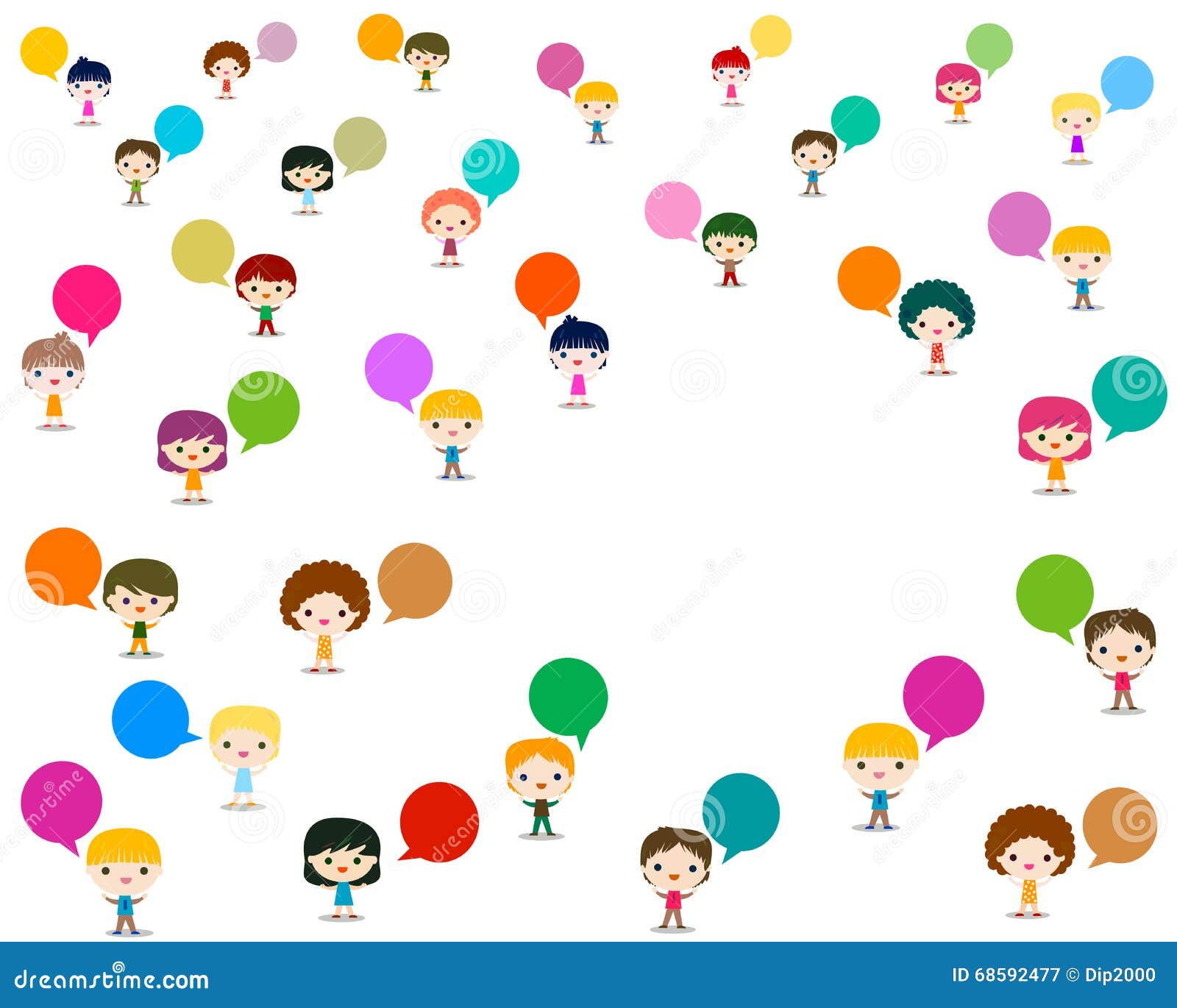 Kids talking stock vector. Illustration of design, children - 68592477