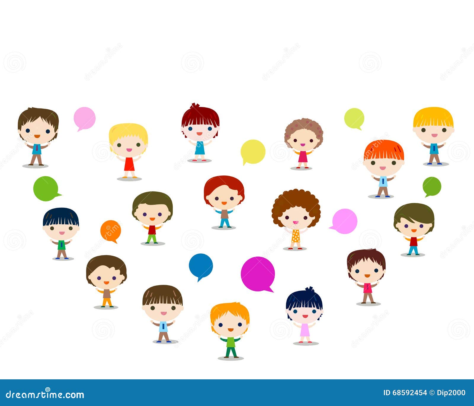 Kids talking stock vector. Illustration of conversation - 68592454