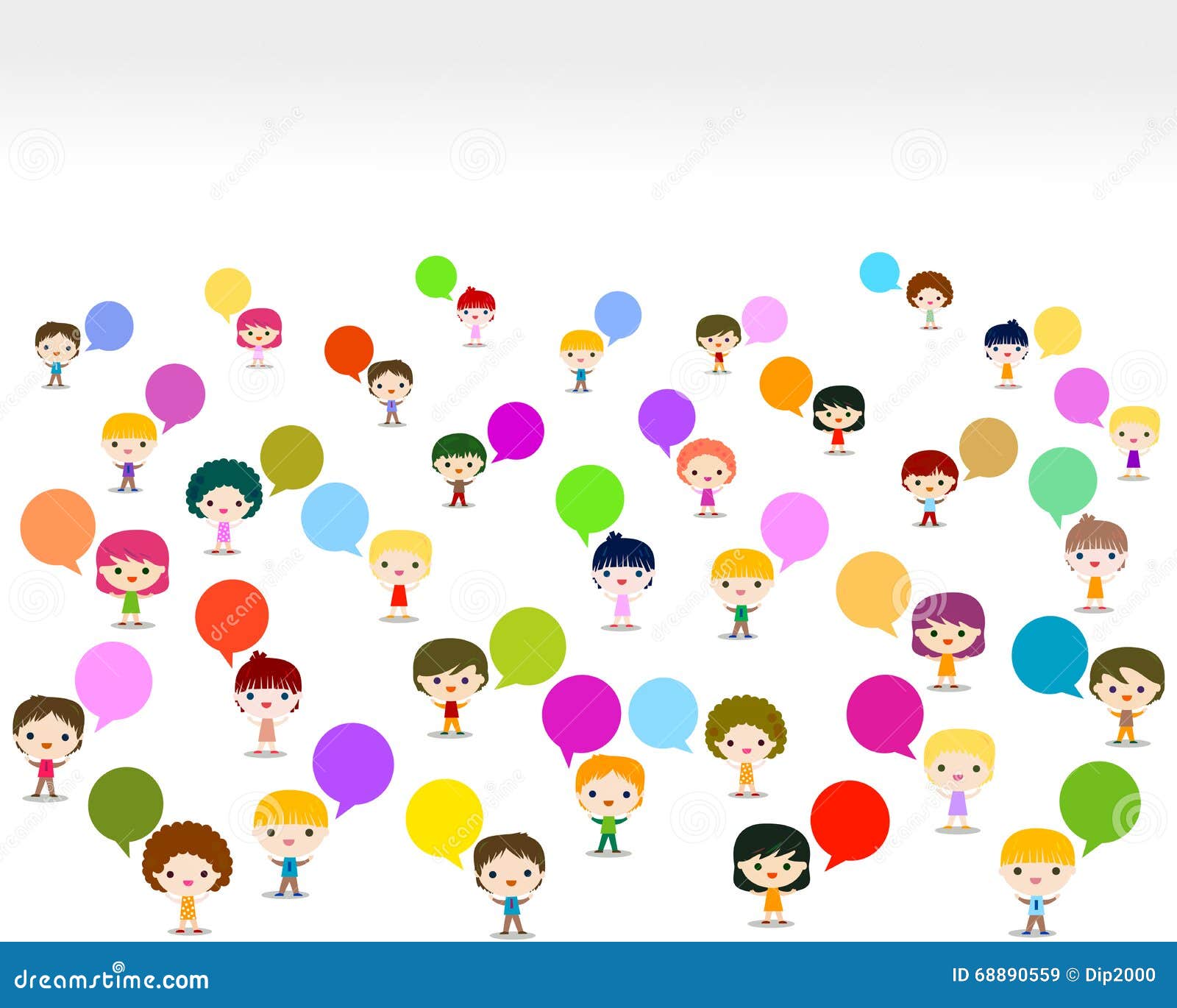 Kids talking stock vector. Illustration of education - 68890559