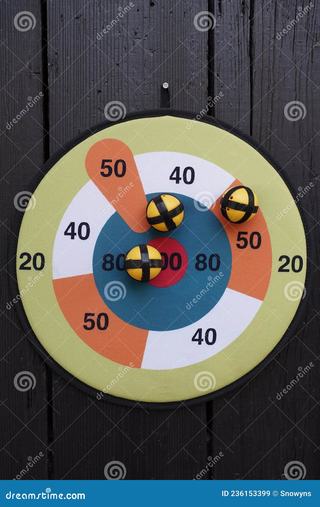 Kids Targeting Game Target and Sticky Balls Stock Image - Image of ...