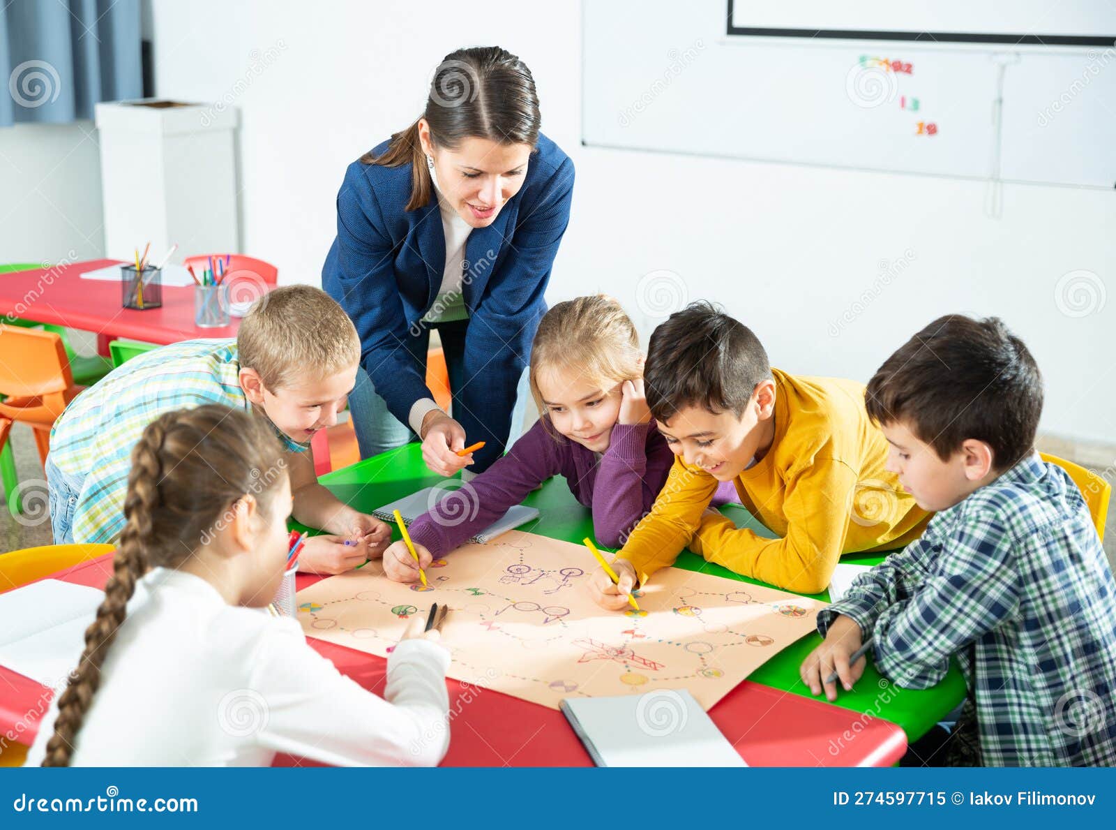 Kids with Teacher Playing Educational Tabletop Game Stock Image - Image ... Kids with Teacher Playing Educational Tabletop Game Stock Image - Image ...
