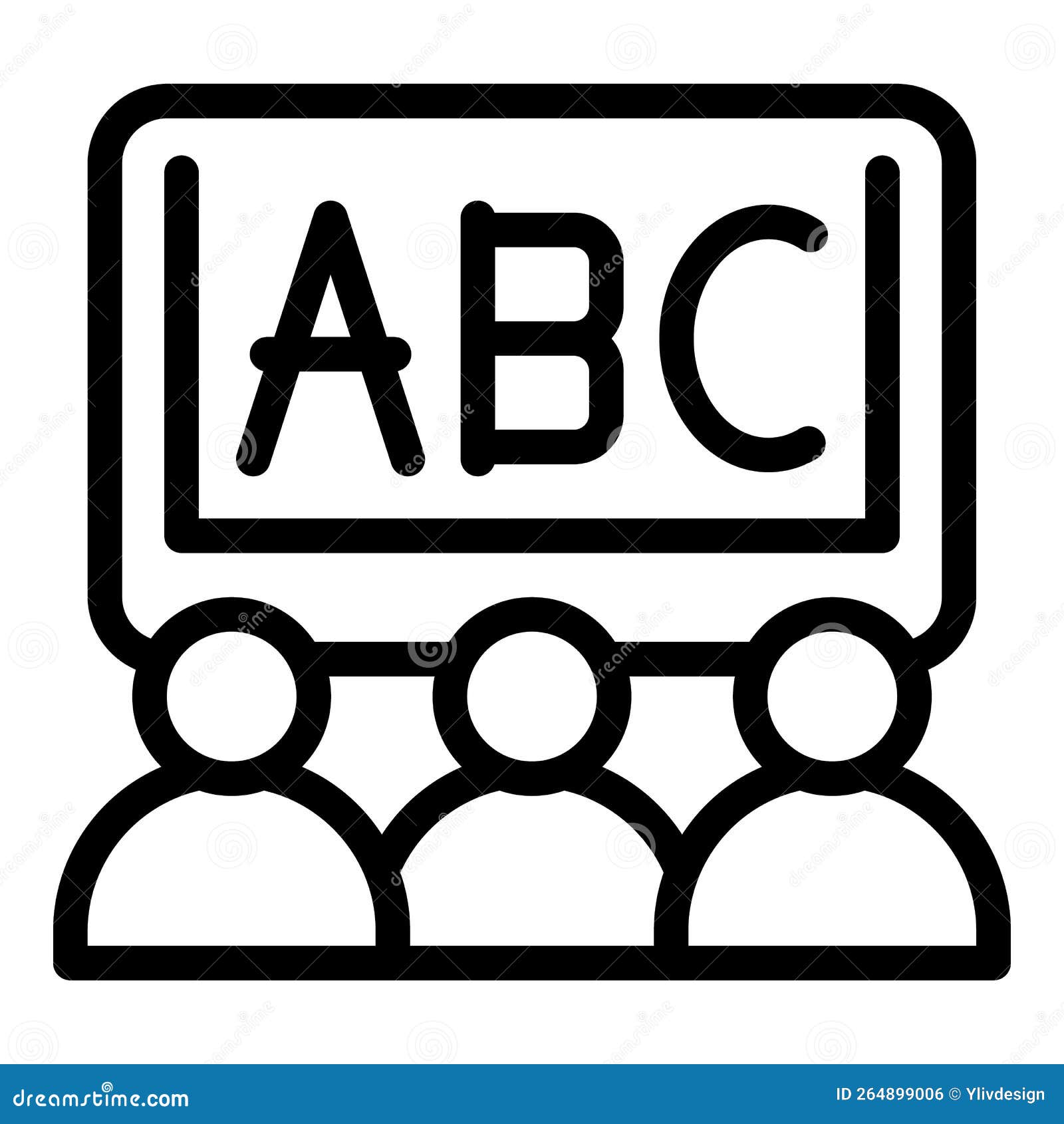 Kids Teaching Icon Outline Vector. Early Learning Stock Illustration ...