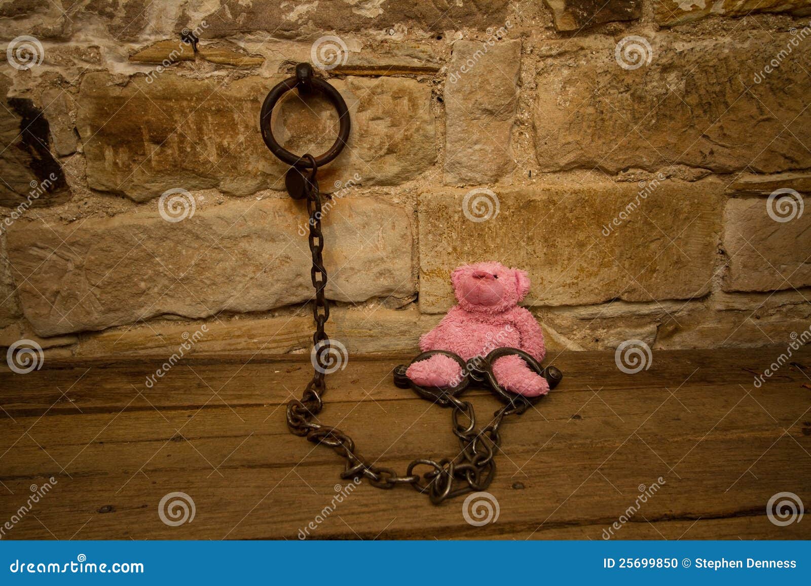 Kids Teddy Bear Prisoner in Jail Chains Stock Photo - Image of heritage ...
