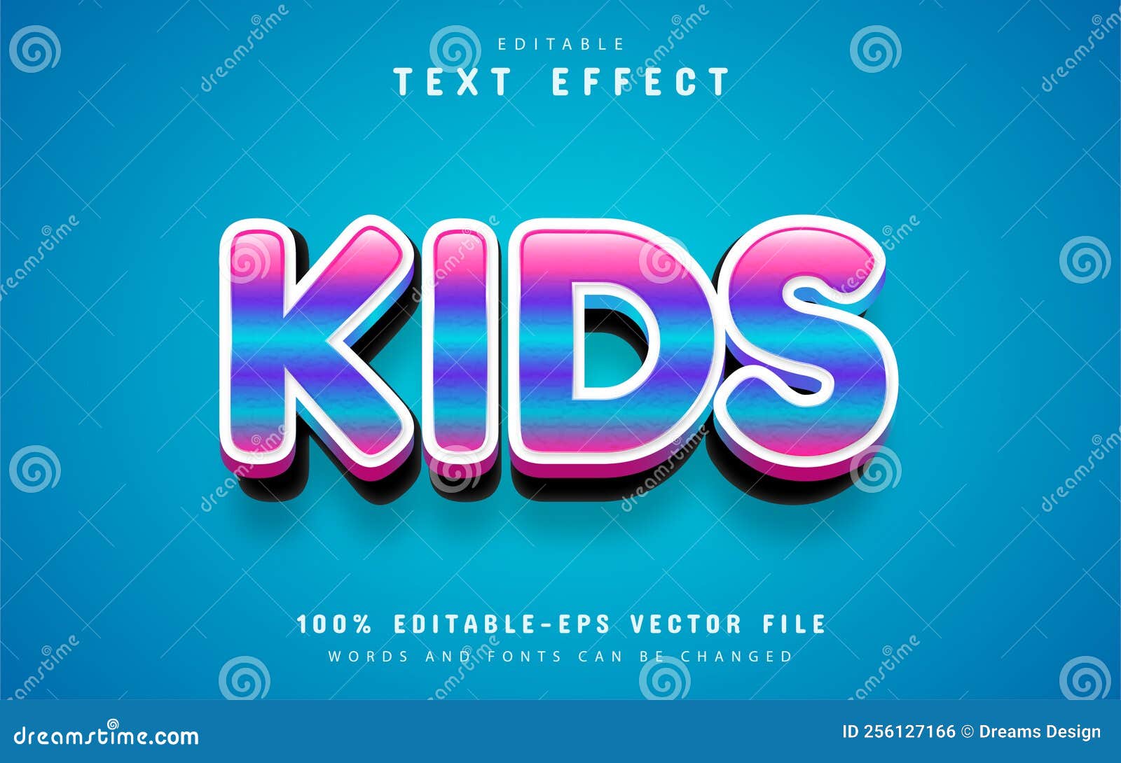 Kids Text Effect Editable Vector Illustration | CartoonDealer.com ...