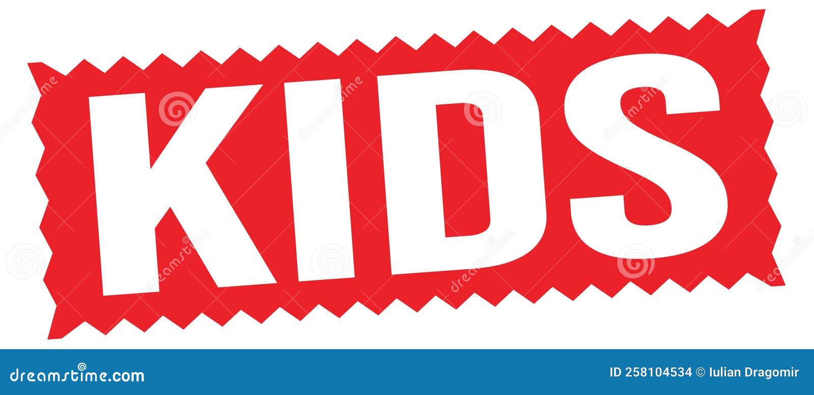 KIDS Text Written on Red Stamp Sign Stock Illustration - Illustration ...