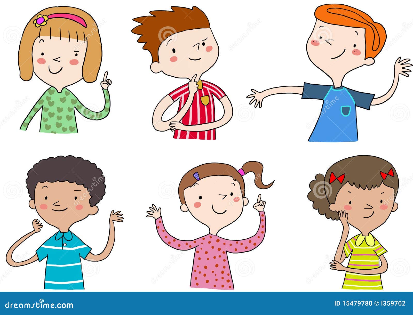Kids thinking stock illustration. Illustration of class - 15479780
