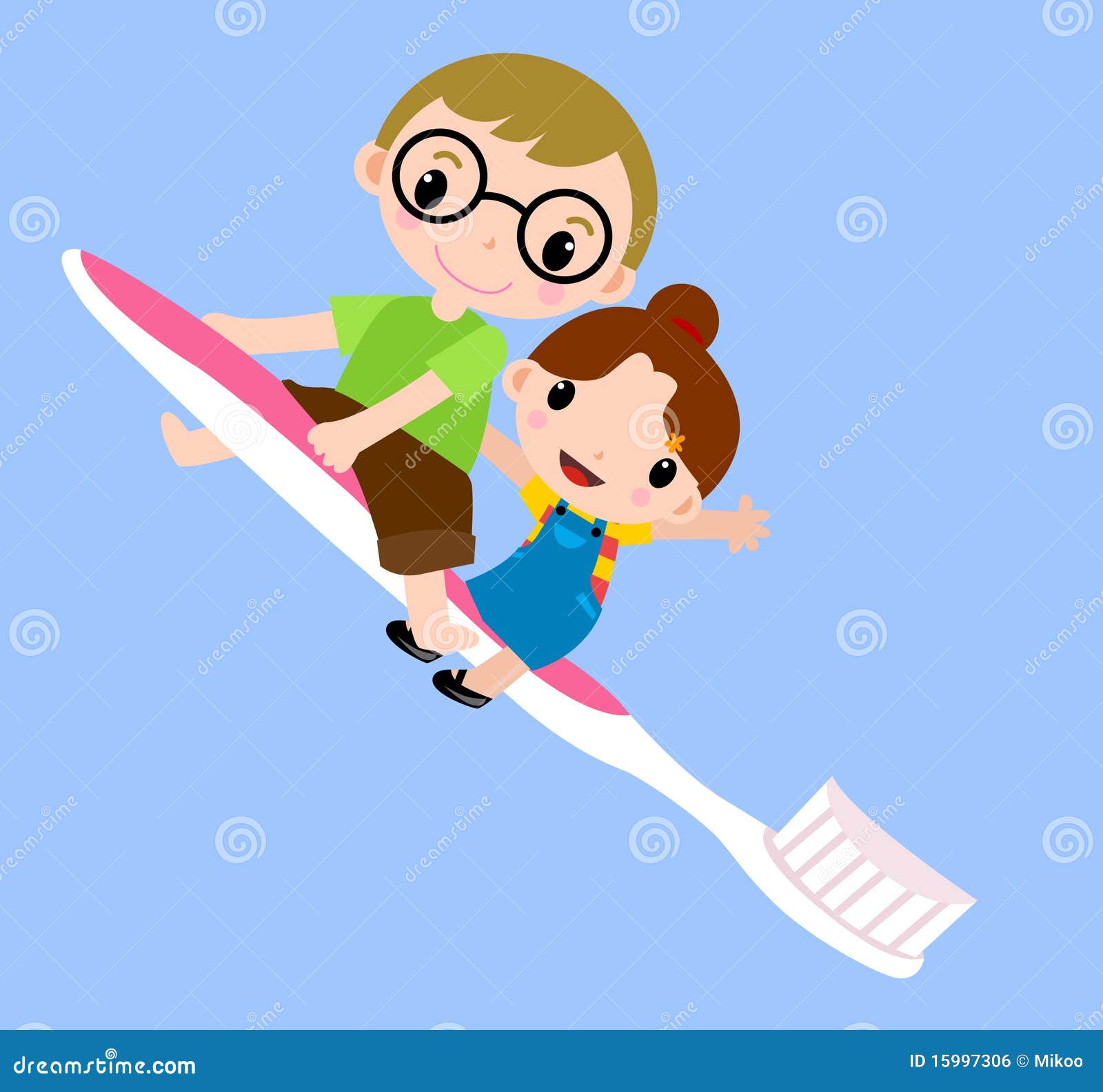 Kids and toothbrush stock vector. Illustration of care - 15997306