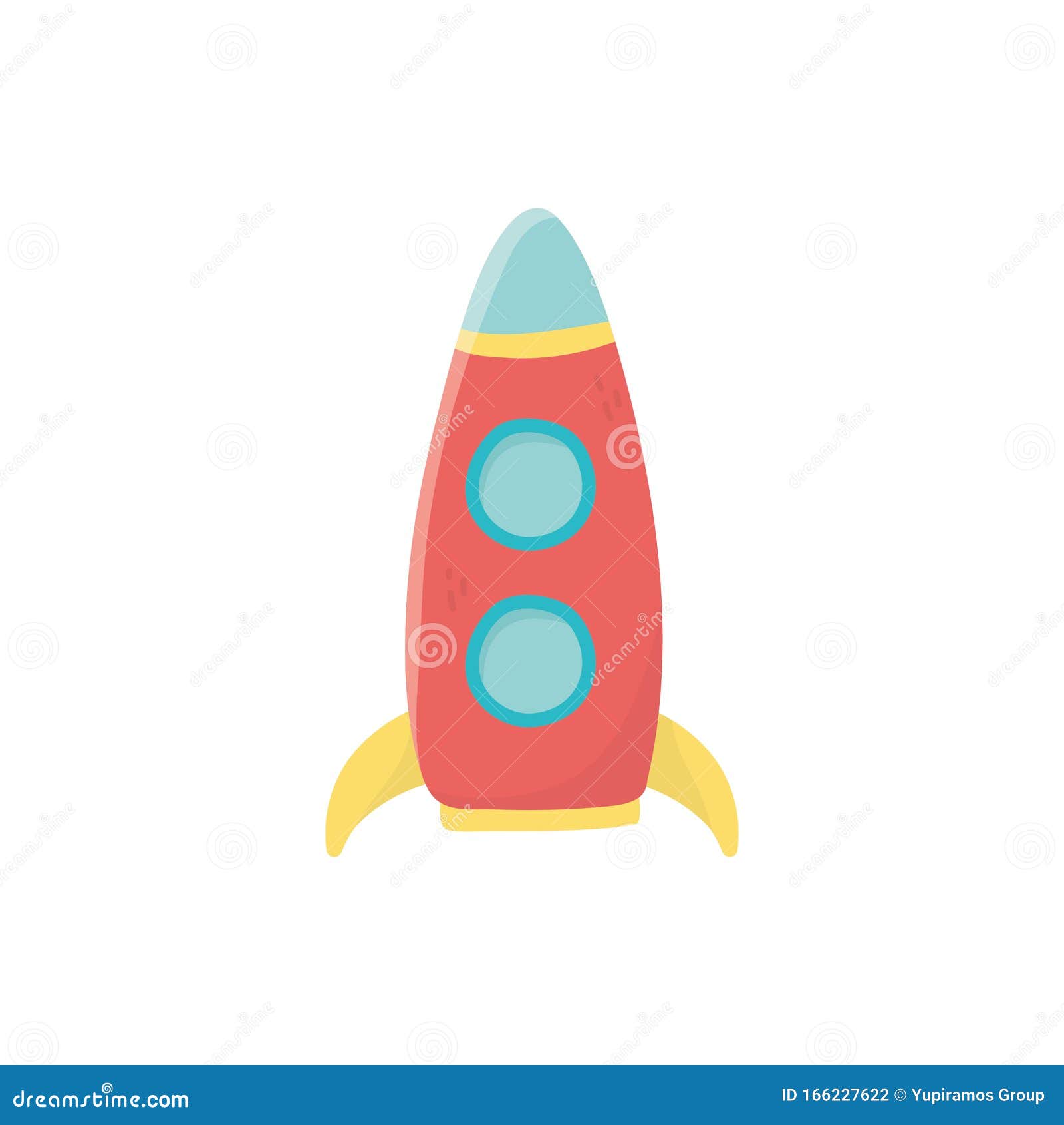 Kids Toy, Plastic Rocket Object Icon Stock Vector - Illustration of ...