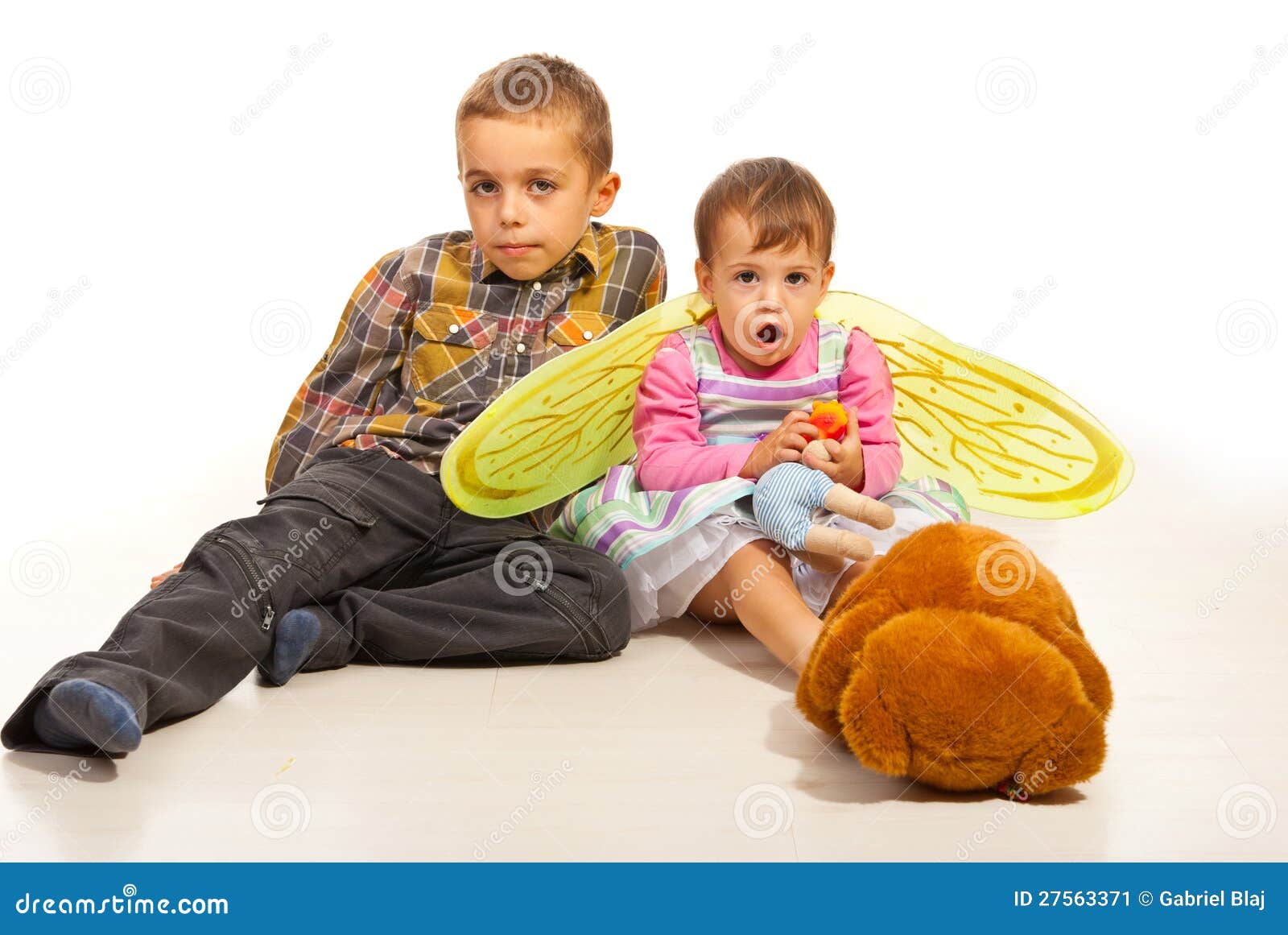 Kids with toys stock image. Image of hold, shot, portrait - 27563371
