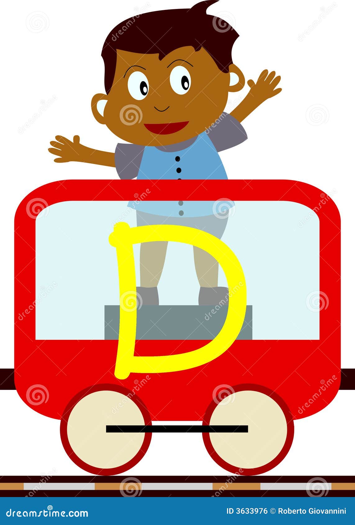 Kids & Train Series - D Stock Illustration - Illustration of cartoons ...