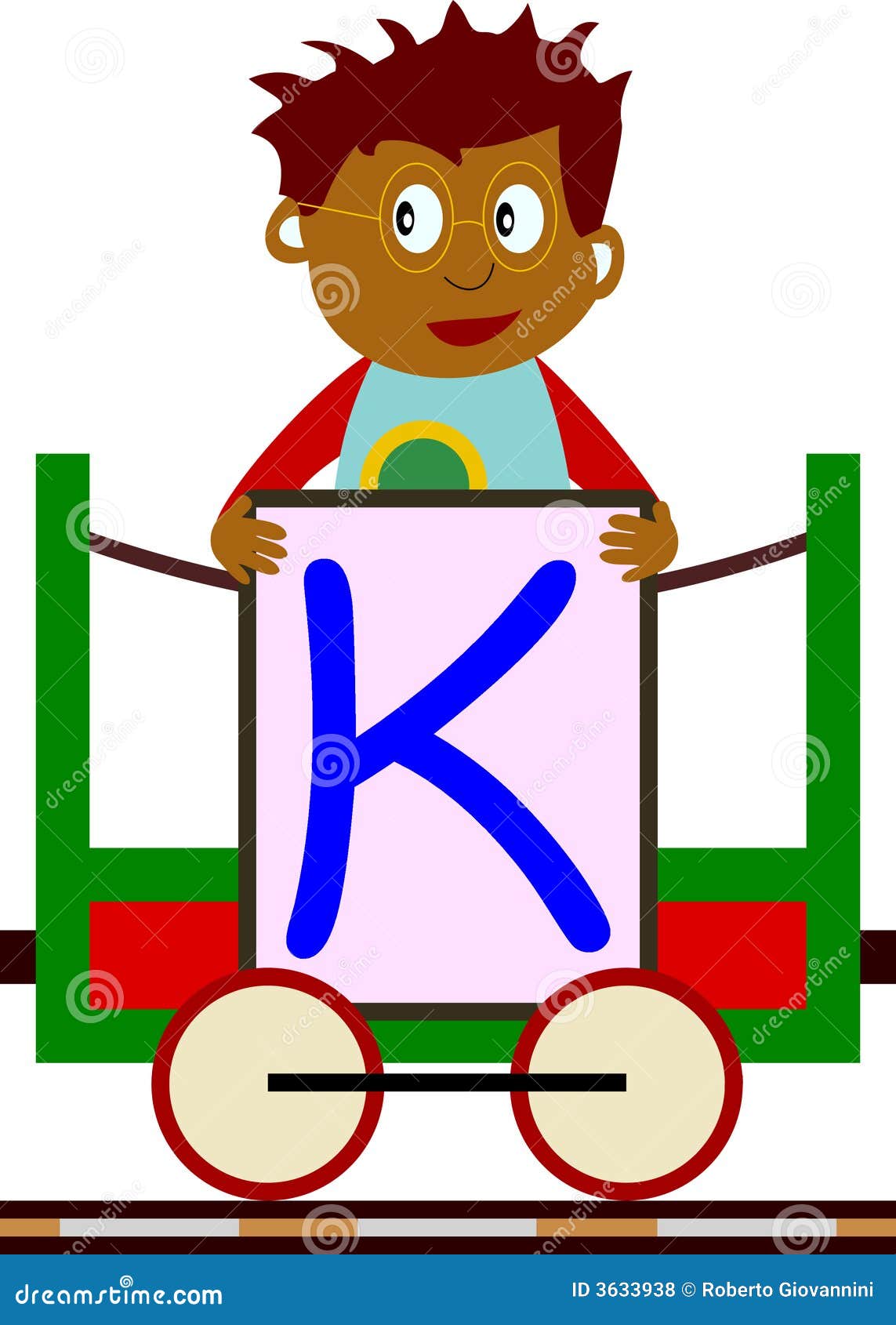 Kids & Train Series - K Stock Illustration - Illustration of ethnic ...