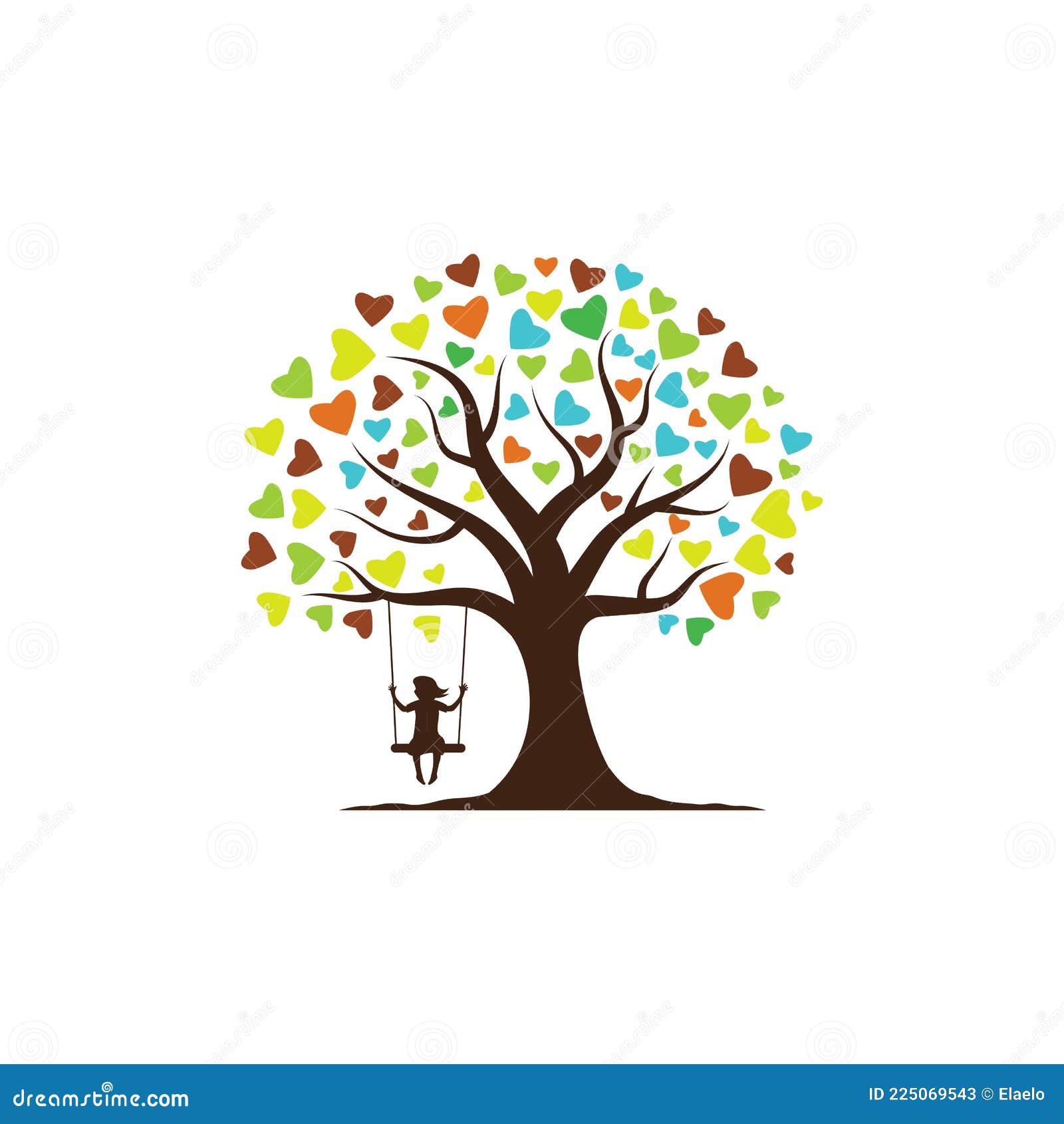 Kids Tree Logo Vector Icon Design Illustration Stock Vector ...