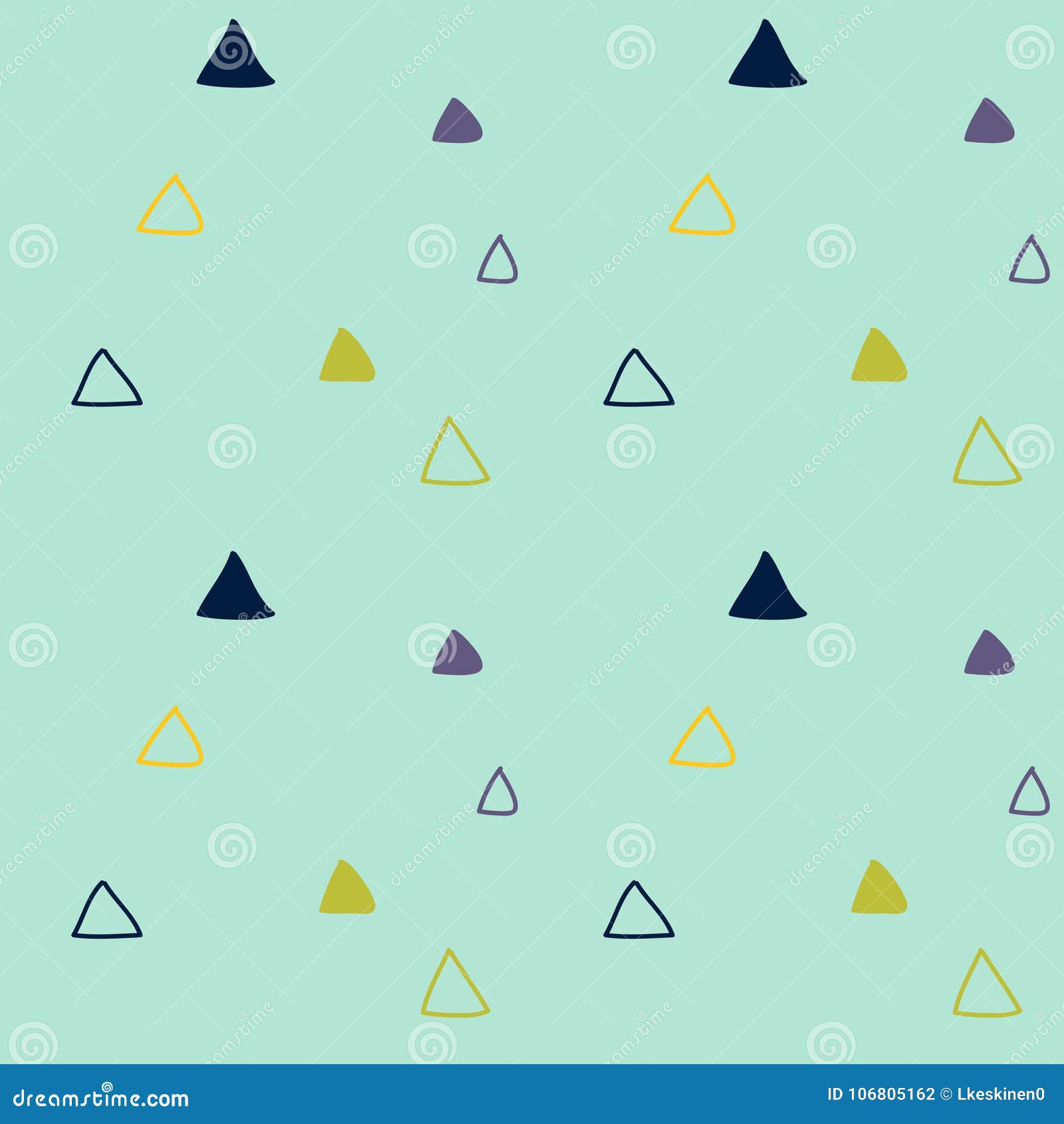 Kids Triangular Seamless Pattern Stock Vector - Illustration of ...