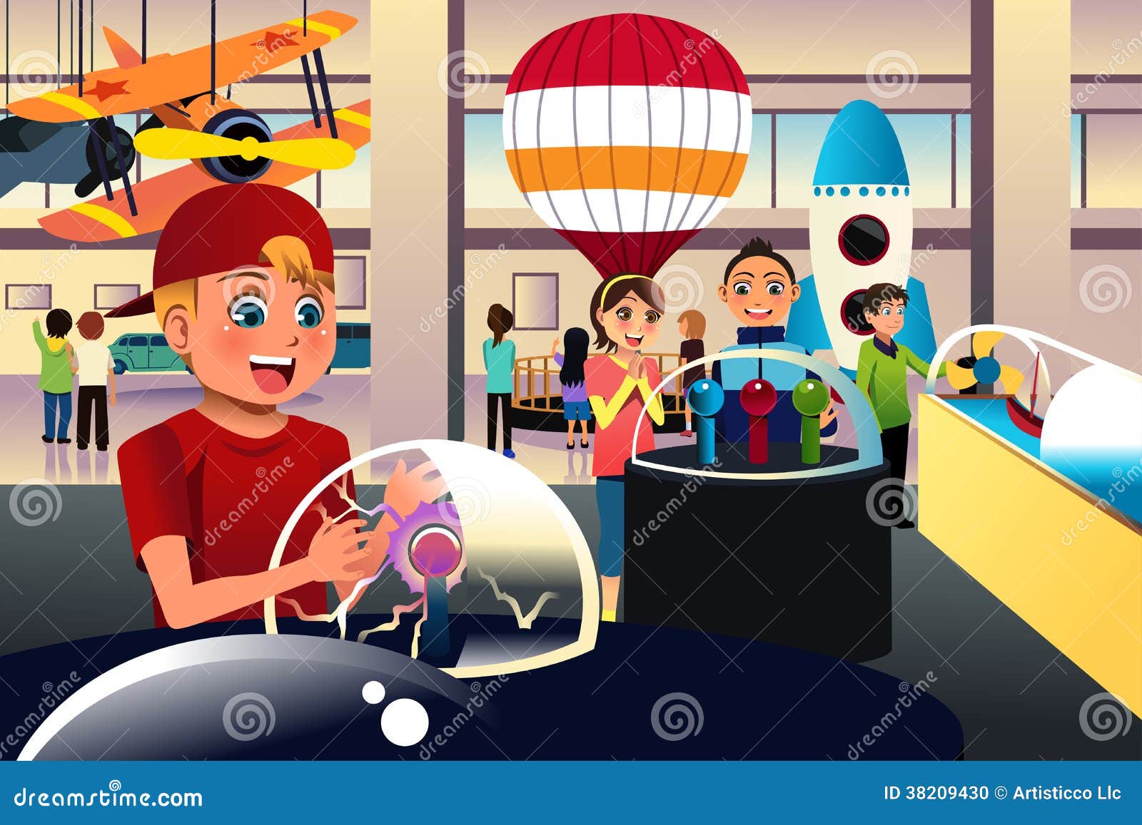 Kids on a Trip To a Science Center Stock Vector - Illustration of kids ...