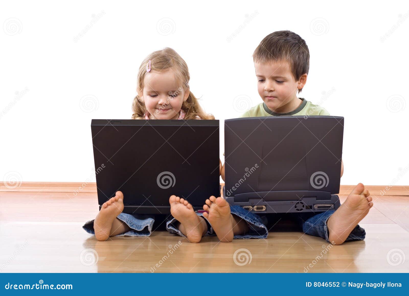 Kids Using Laptop Computers Stock Photo - Image of lifestyle, family ...
