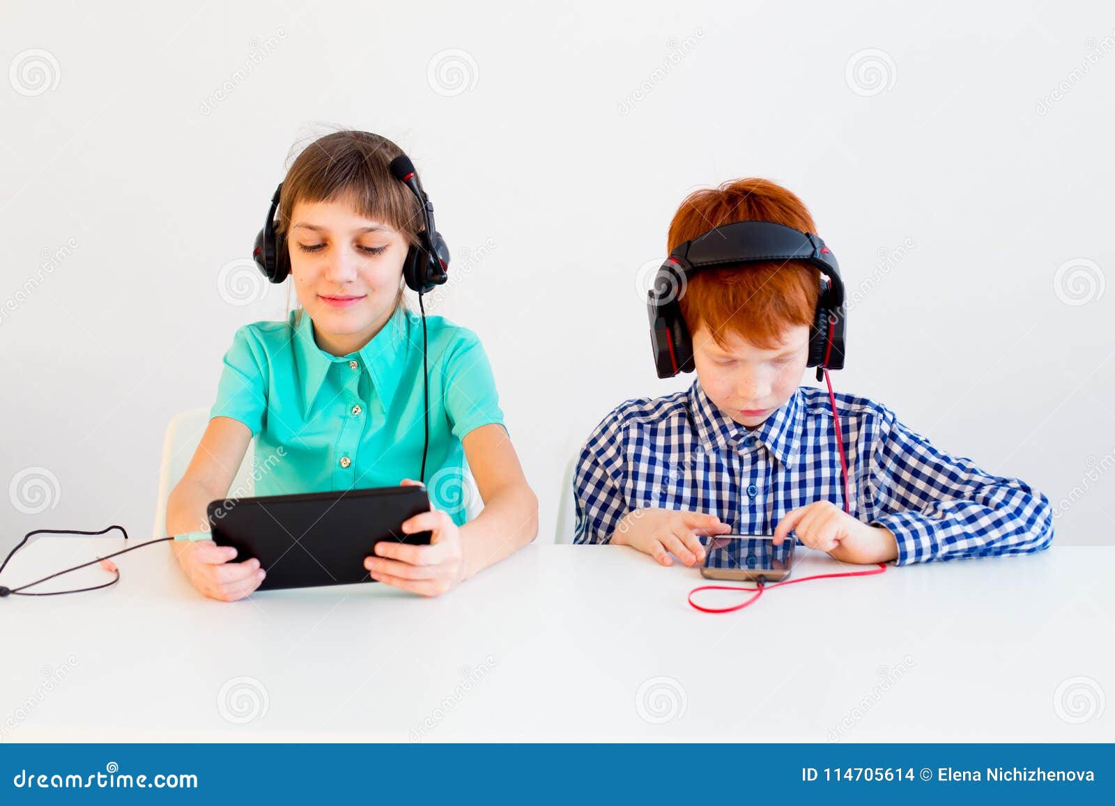 Kids Using Tablet Computers Stock Photo - Image of children, person ...