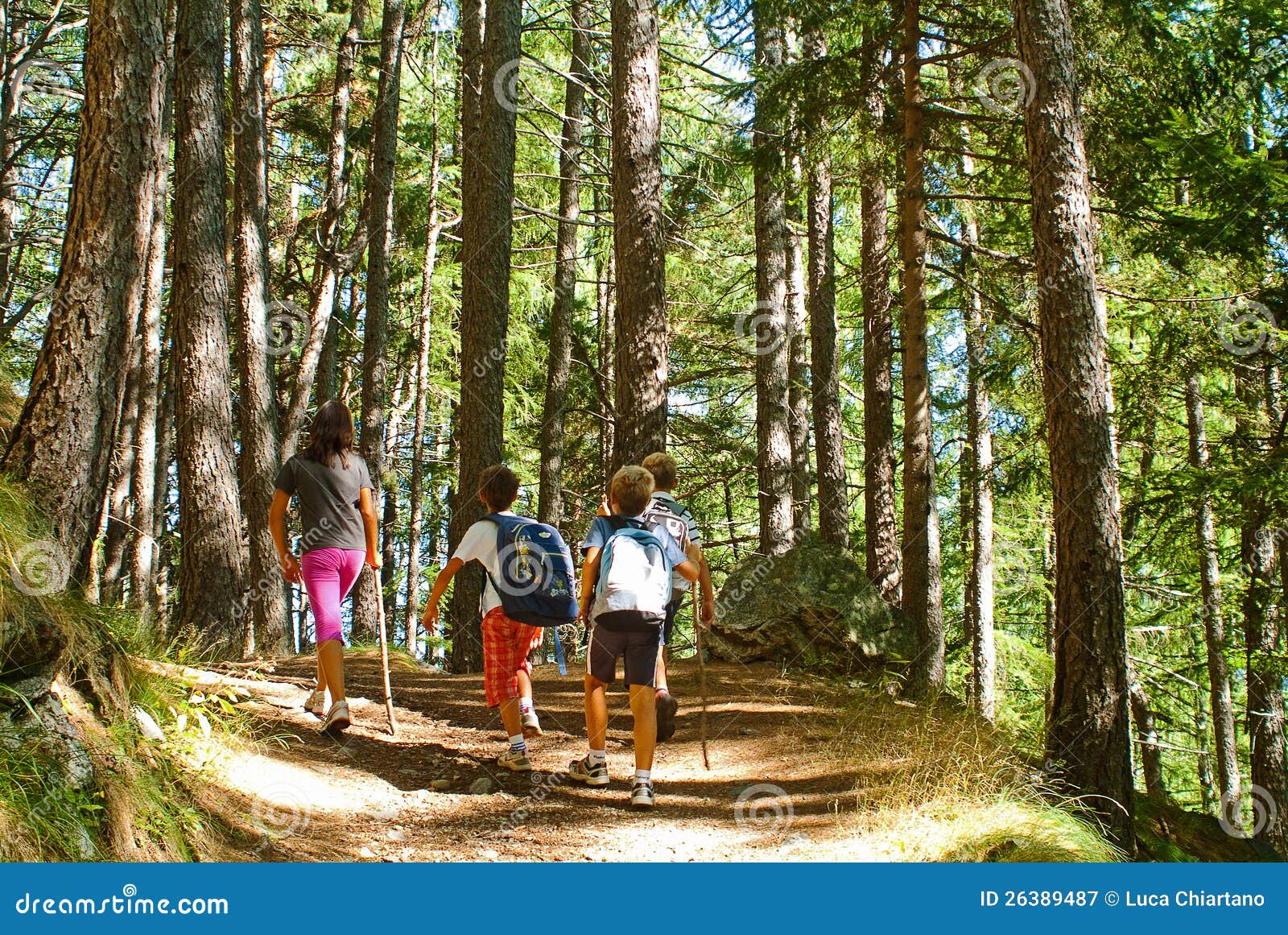 Kids walking in mountain stock image. Image of babies - 26389487