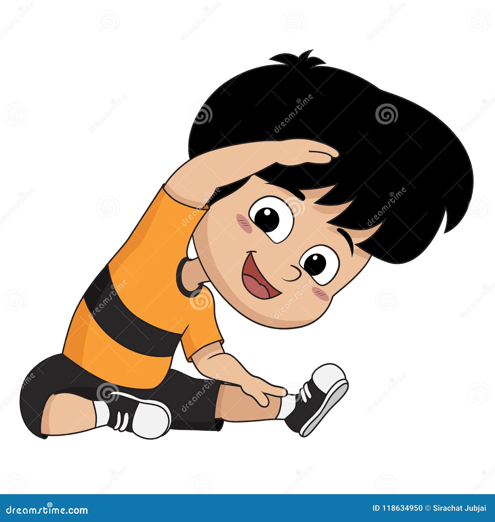 Kids are Warming Up Vector and Illustration. Stock Vector ...