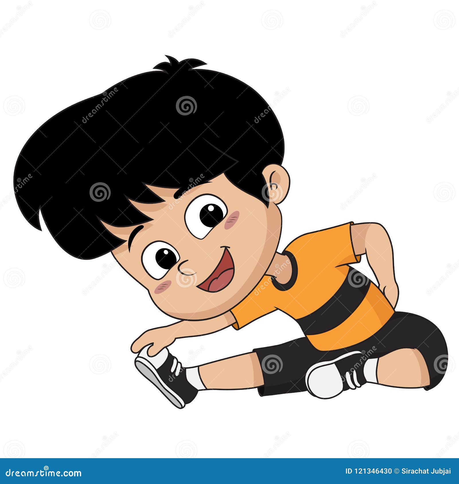 Kids are Warming Up Vector and Illustration. Stock Vector ...
