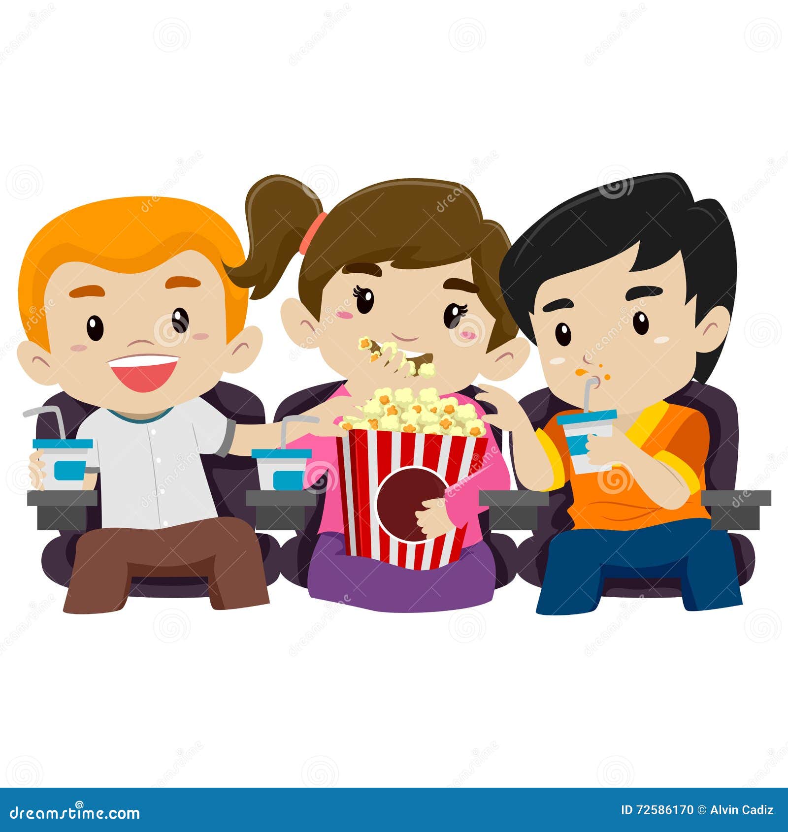 Vector Kids Watching Movie Stock Illustrations – 363 Vector Kids ...