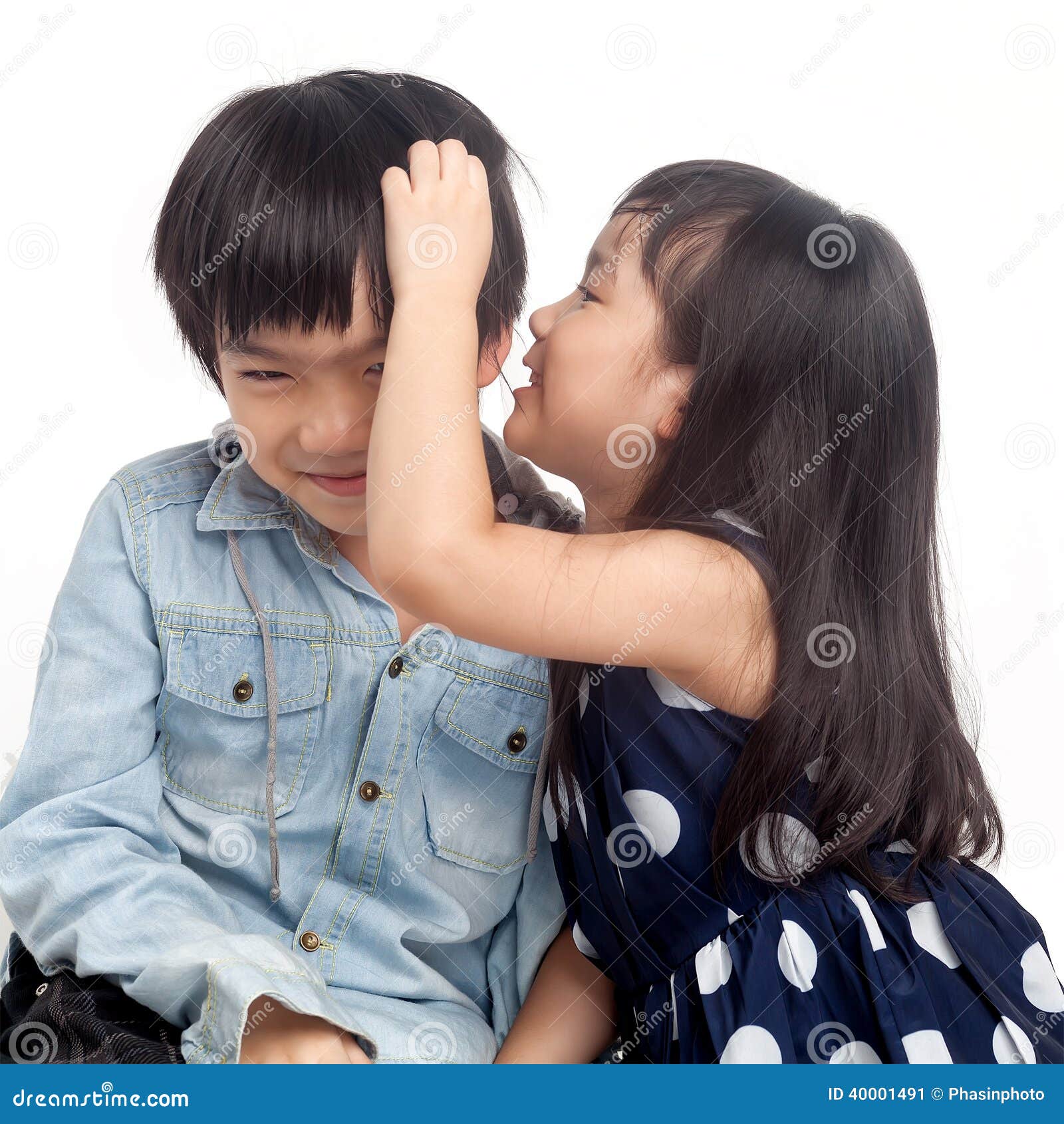 Kids whispering stock image. Image of family, school - 40001491