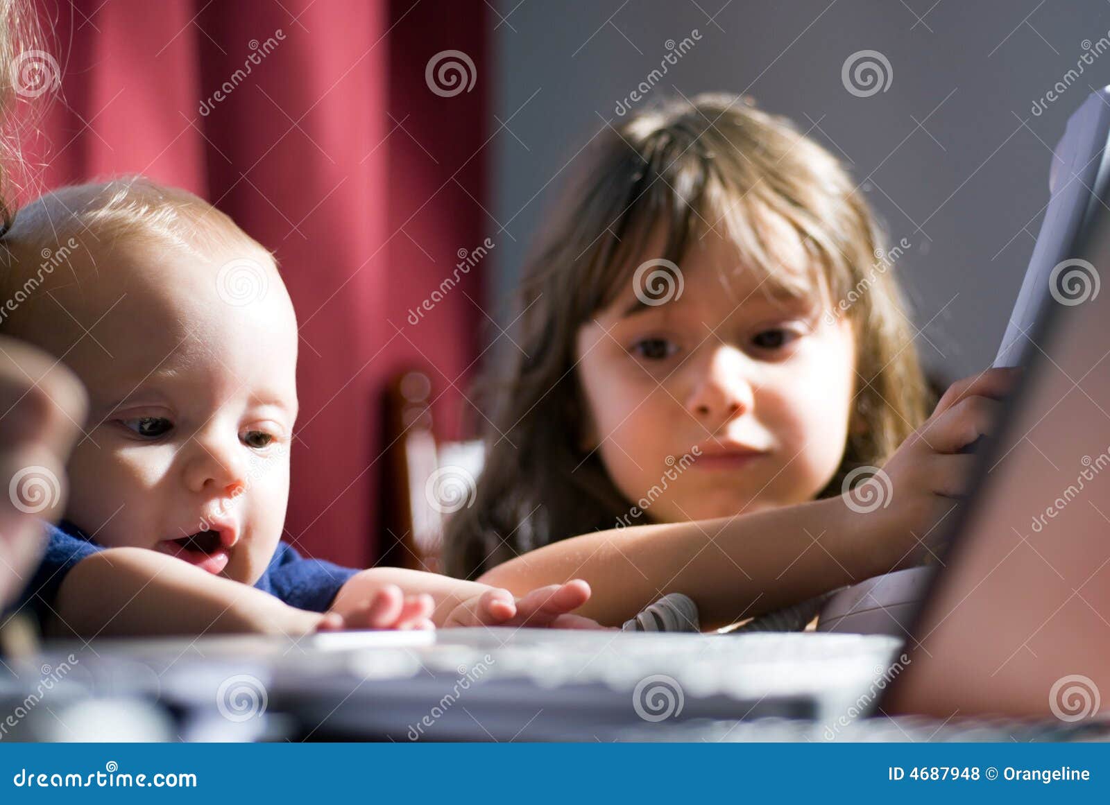 Kids at Work stock photo. Image of hair, house, happy - 4687948