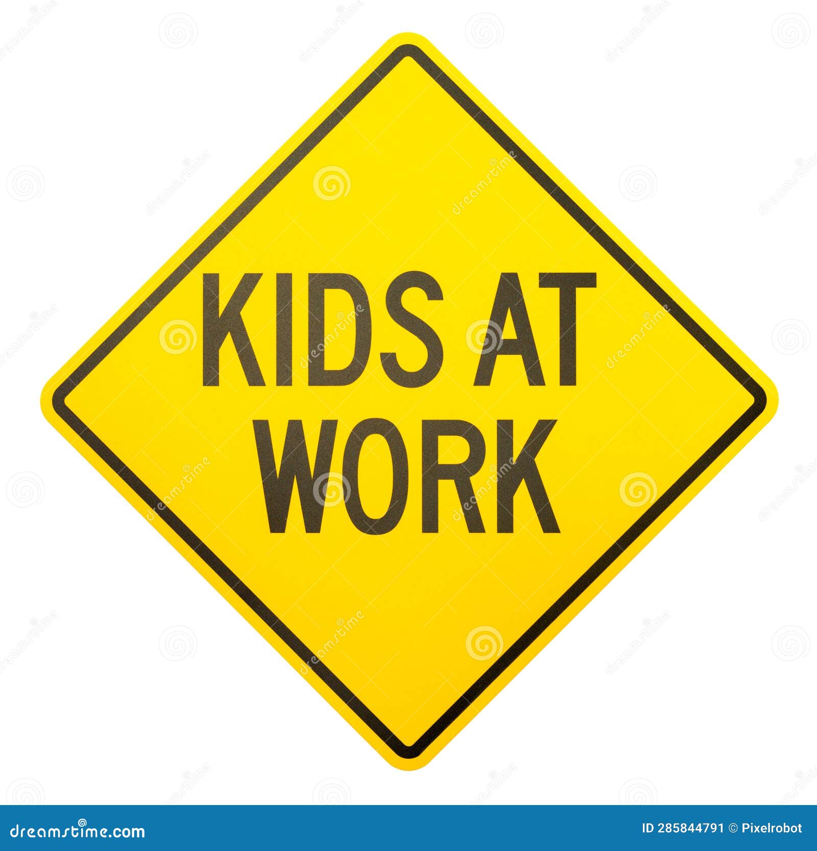 Kids at Work Sign stock image. Image of sign, square - 285844791