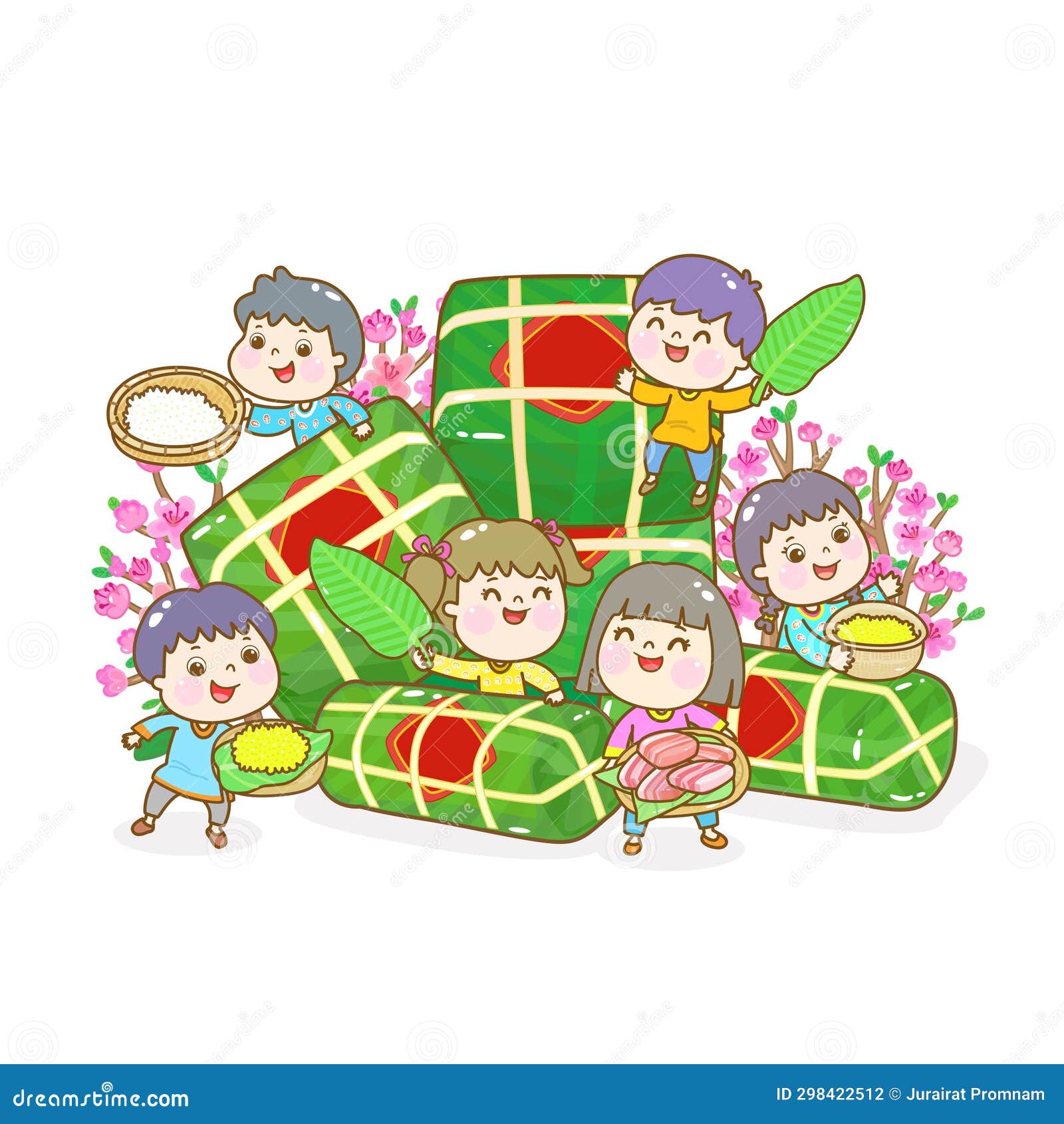 Banh Mi Vietnam Food. Design With Cartoon. Vector Illustration ...