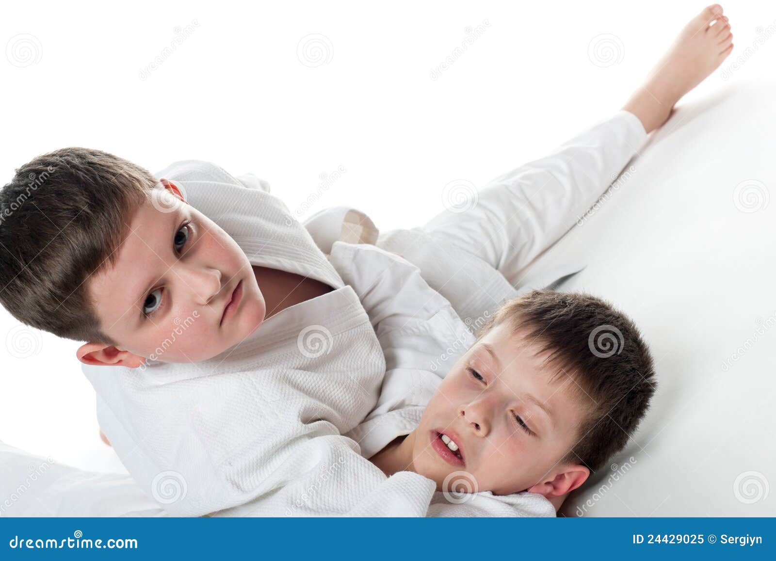 Kids Wrestling On The Floor - Boys Game Royalty-Free Stock Photo ...