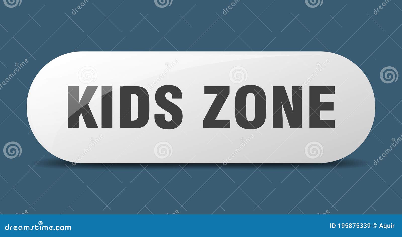 Kids Zone Button. Kids Zone Sign. Key. Push Button Stock Vector ...