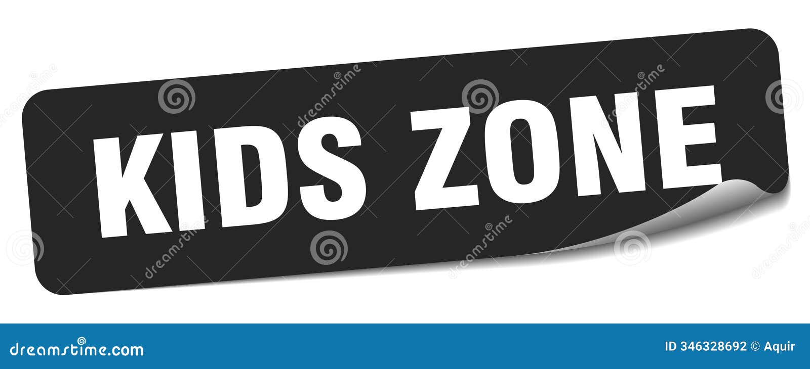 Kids Zone Sticker. Kids Zone Label Stock Vector - Illustration of ...