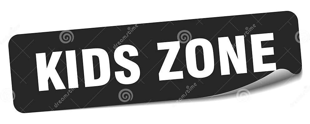 Kids Zone Sticker. Kids Zone Label Stock Vector - Illustration of ...