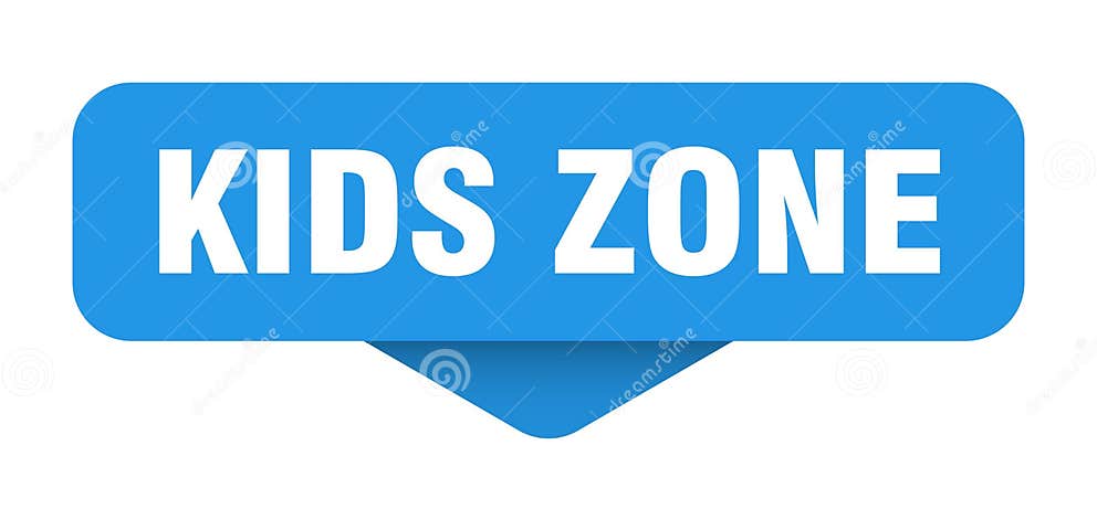 Kids Zone Sticker. Kids Zone Sign on Transparent Background Stock ...
