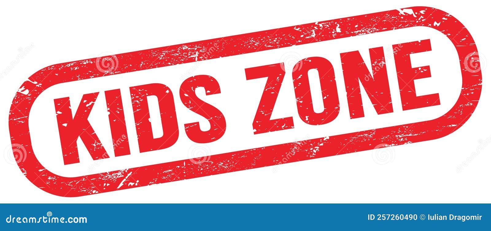 KIDS ZONE, Text Written on Red Stamp Sign Stock Illustration ...
