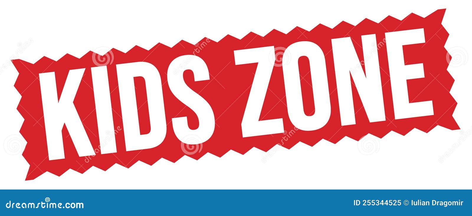 KIDS ZONE Text Written on Red Stamp Sign Stock Illustration ...