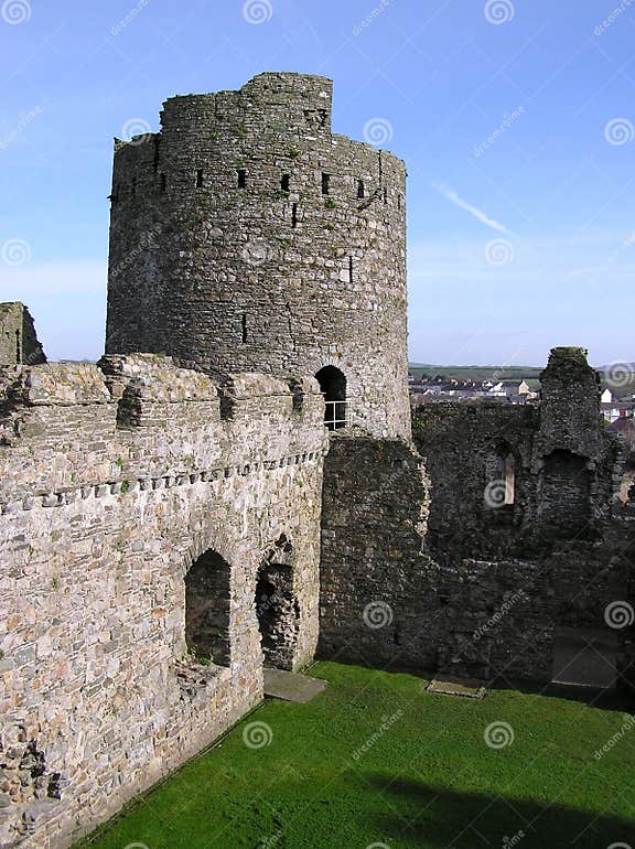 Kidwelly Castle 2 stock image. Image of monument, royalty - 196109