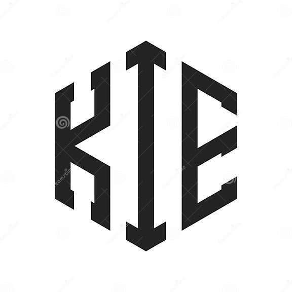 KIE Logo Design. Initial Letter KIE Monogram Logo Using Hexagon Shape ...
