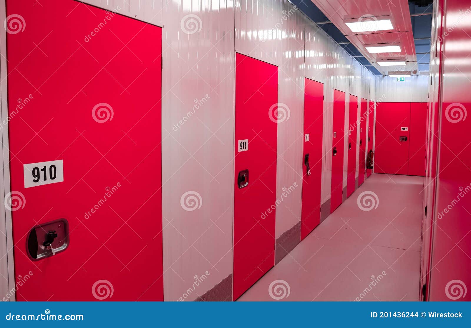 KIEL, GERMANY - Oct 10, 2020: Colorful Store Room Doors Illuminated ...