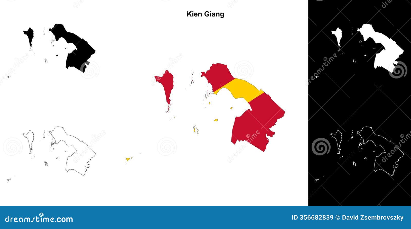 Kien Giang Region Location Within Vietnam 3d Map Vector Illustration ...