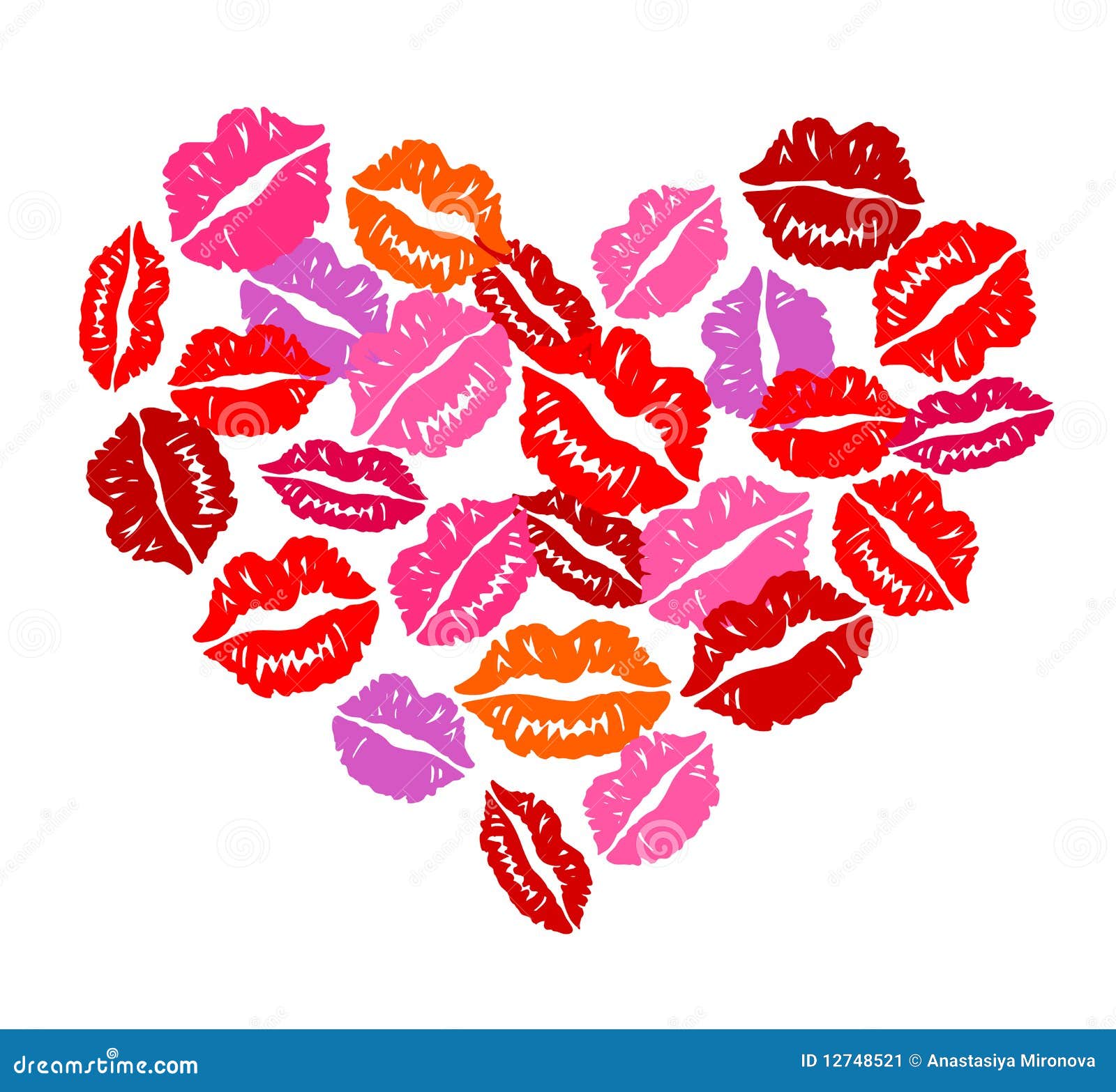 Kierowi buziaki ilustracja wektor. Ilustracja złożonej z obrazek - 12748521