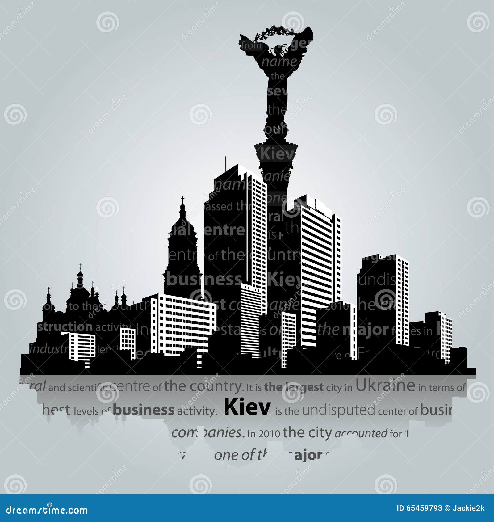Kiev Silhouette Skyline. Ukraine - Kiev Vector City, Ukrainian Linear ...