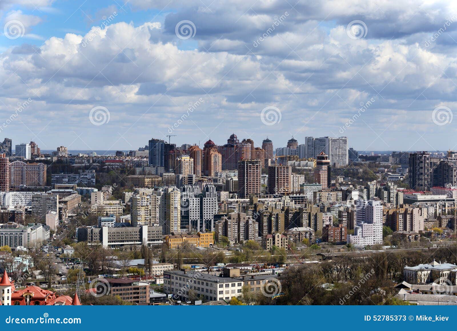 Kiev cityscape in spring stock image. Image of center - 52785373