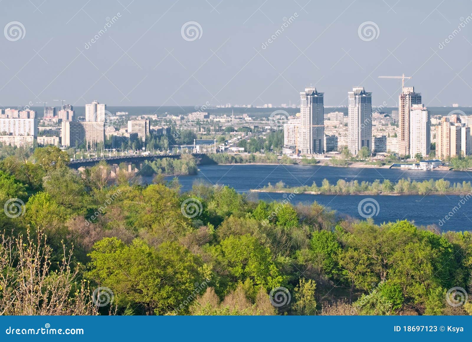 Kiev on left bank stock image. Image of recreation, kyiv - 18697123