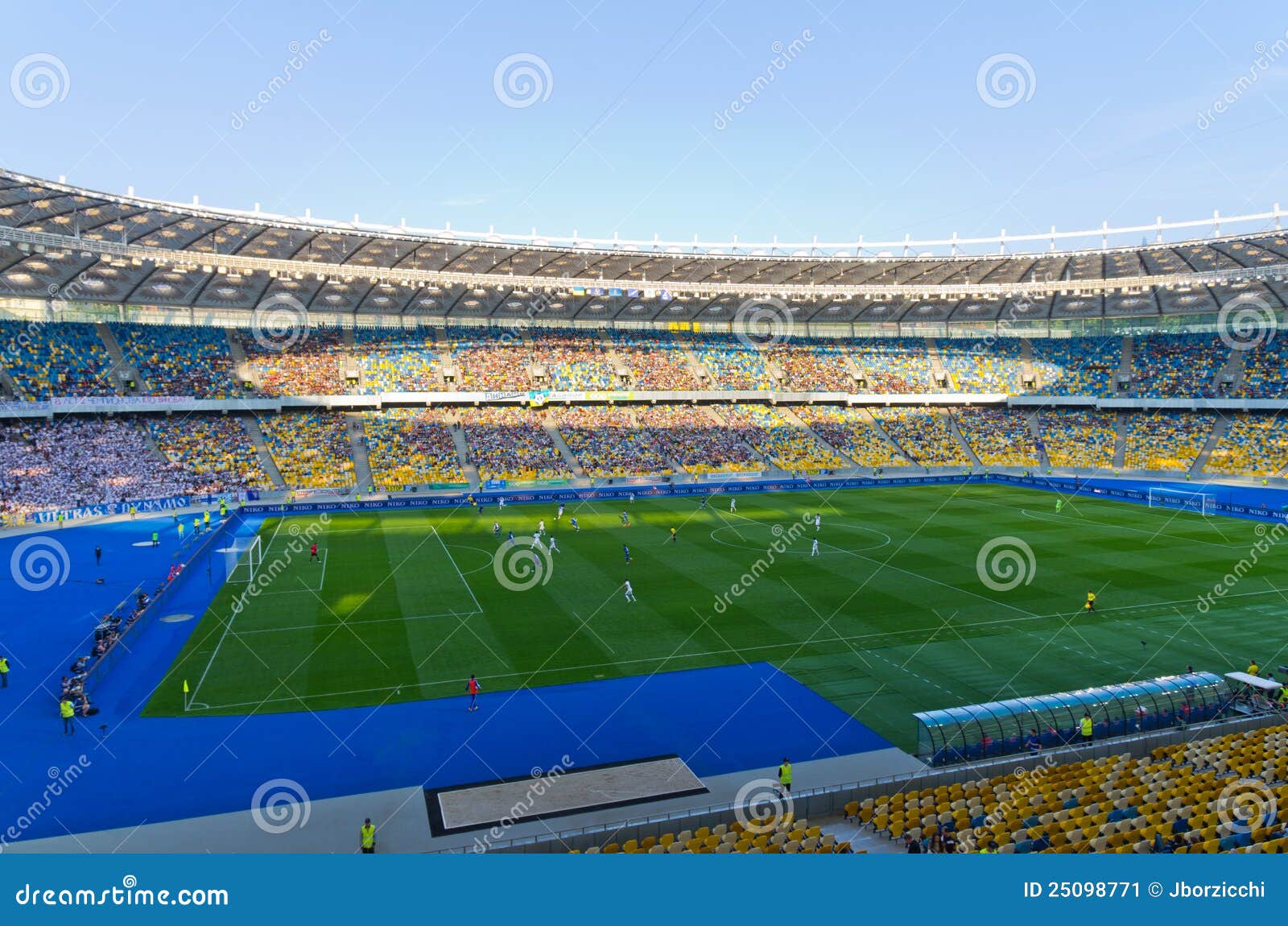 Kiev National Stadium, Ukraine Editorial Photo - Image of banking ...