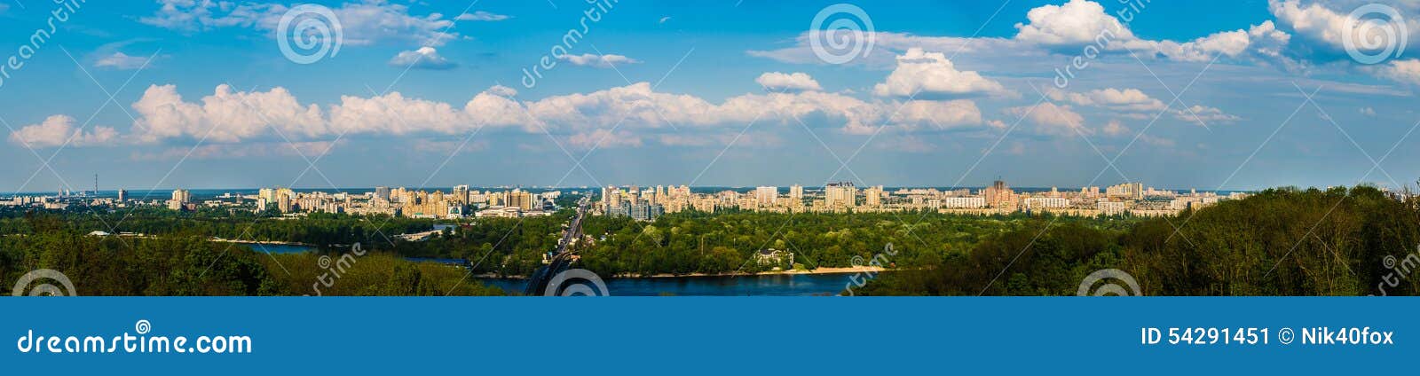 Kiev Panorama. View from High Point. Ukraine Stock Image - Image of ...