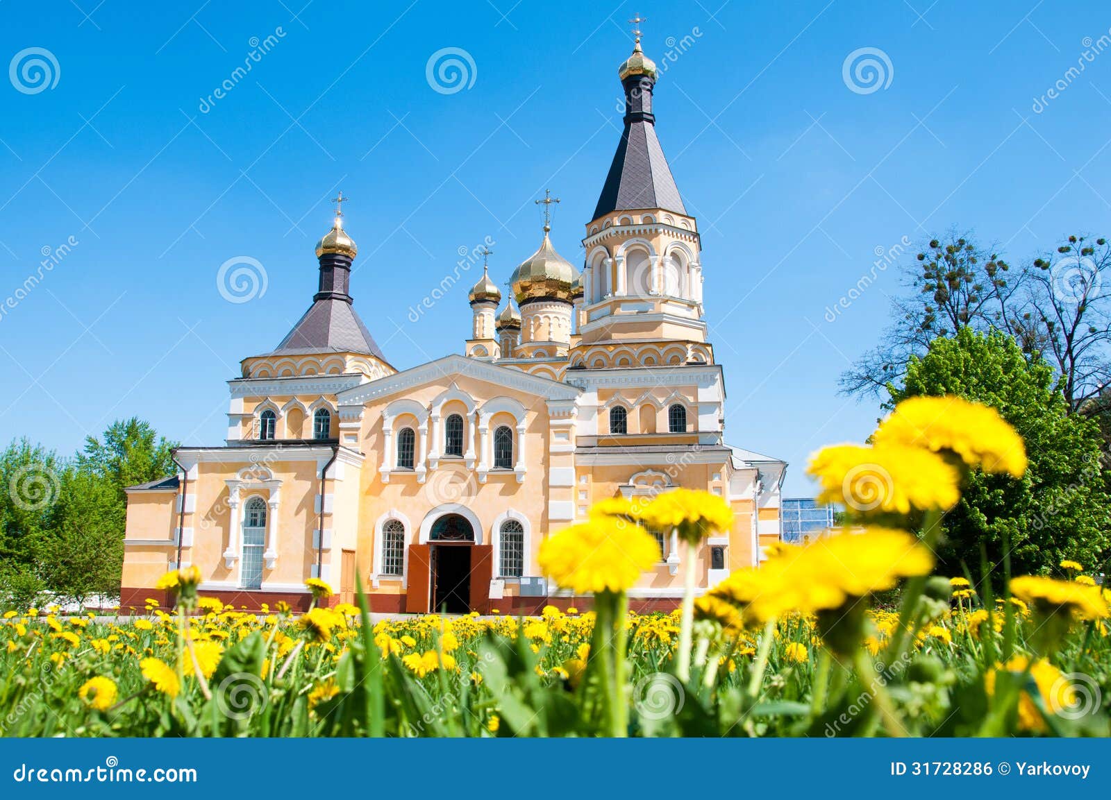 Kiev and Religion. Holy Church of the Intercession on Solomenko. Stock ...