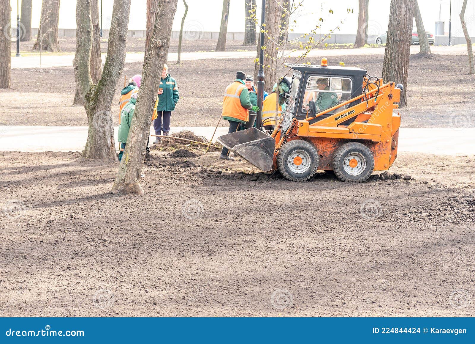 Workers Doing Work in the City Park Editorial Stock Image - Image of ...