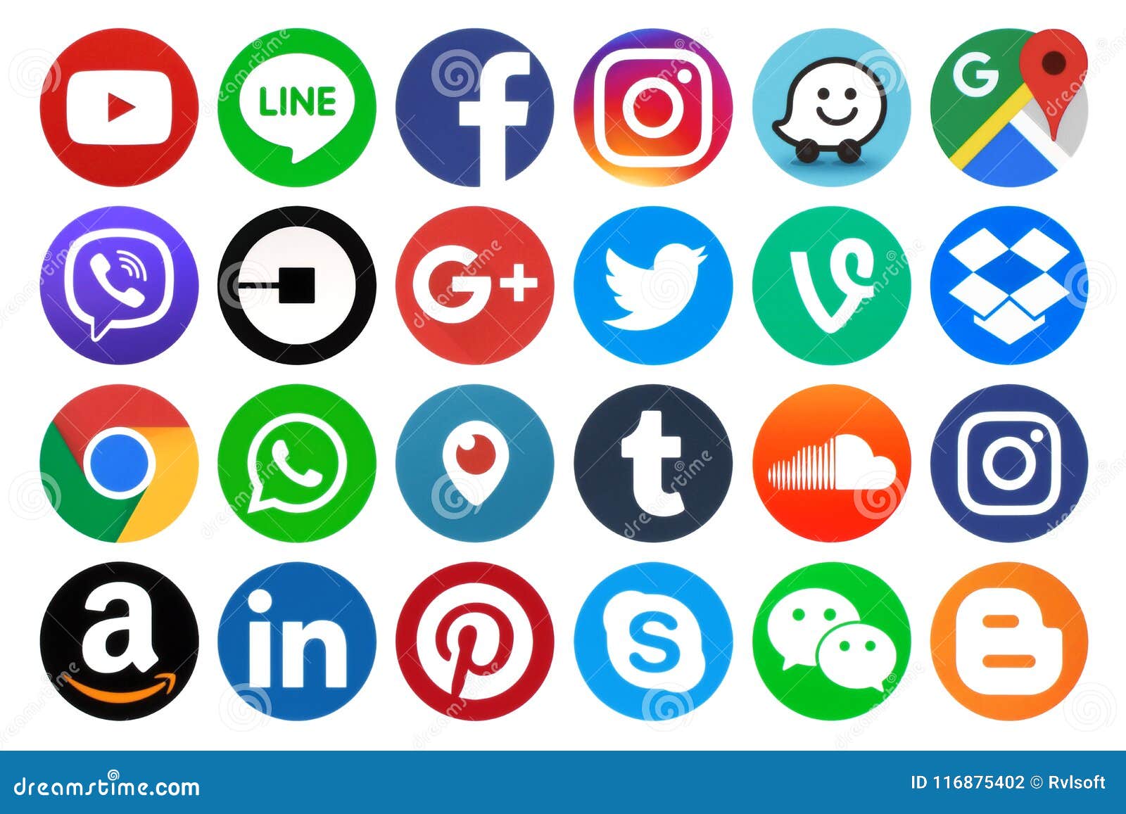 Collection of Popular Round Social Media Icons Editorial Photography ... Collection of Popular Round Social Media Icons Editorial Photography ...