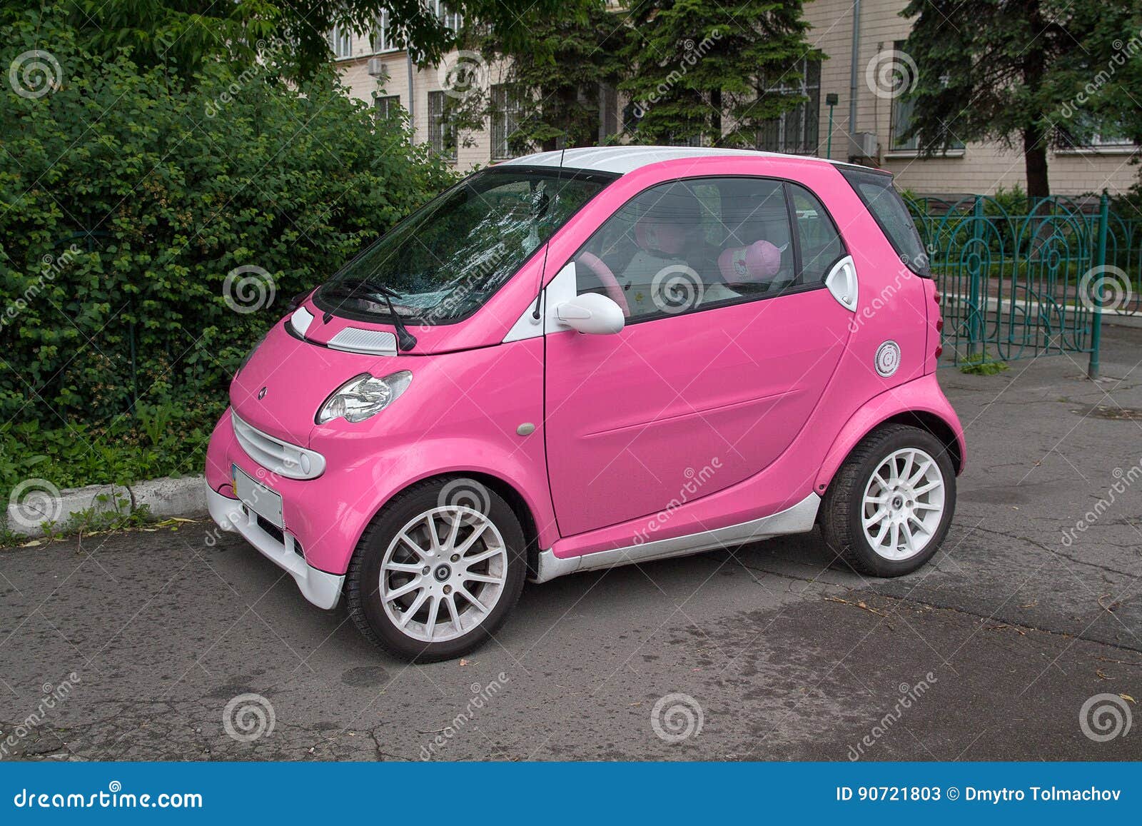 Kiev, Ukraine - May 20, 2016: Pink Small Car Parked Editorial Stock ...